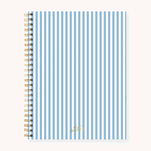 Blue Stripes Softcover Spiral Notebook – Bluebird & Company Crozet
