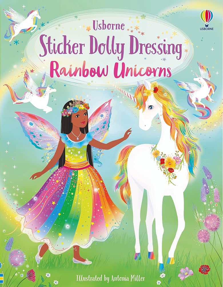Sticker Dolly Dressing Rainbow Unicorns – Bluebird & Company Crozet