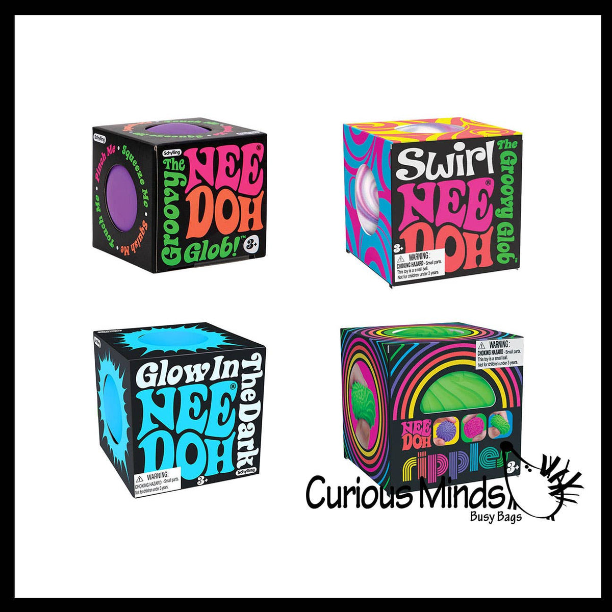 1 NeeDoh Assorted Teenie Tiny Nee-Doh Soft Doh Filled Stretc – Bluebird ...